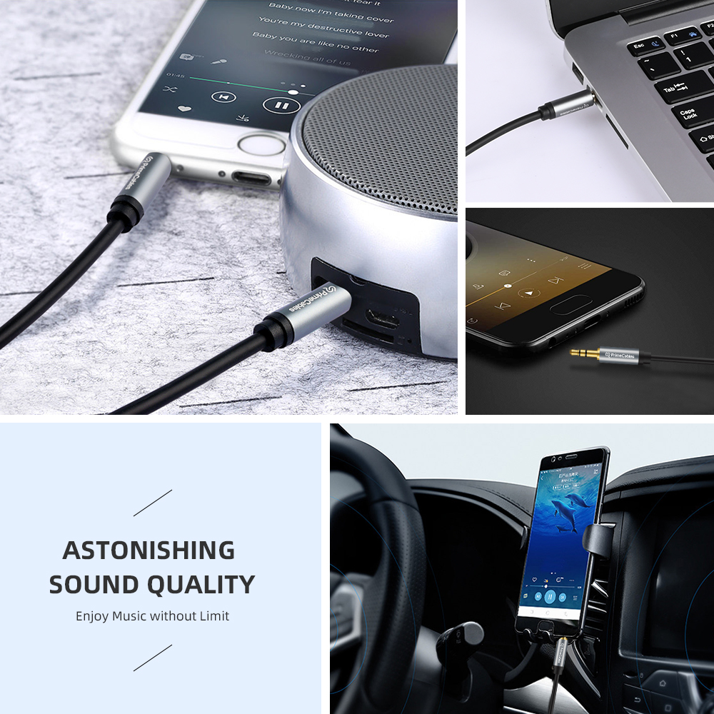 Summit Series 3.5mm Male to Male Extension Aux Cable for Great Audio ...