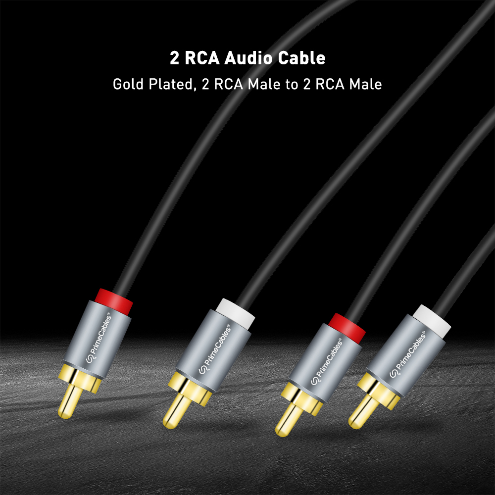 Summit Series 2 RCA Male to 2 RCA Male Gold Plated Stereo Audio ...