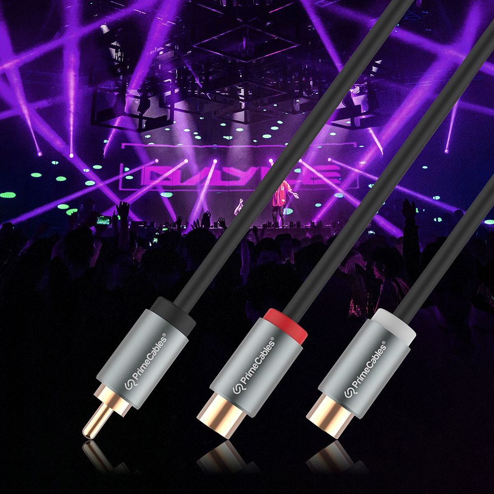 Summit Series 1 RCA (Male) to 2 RCA (Female) Stereo Audio Y Adapter ...