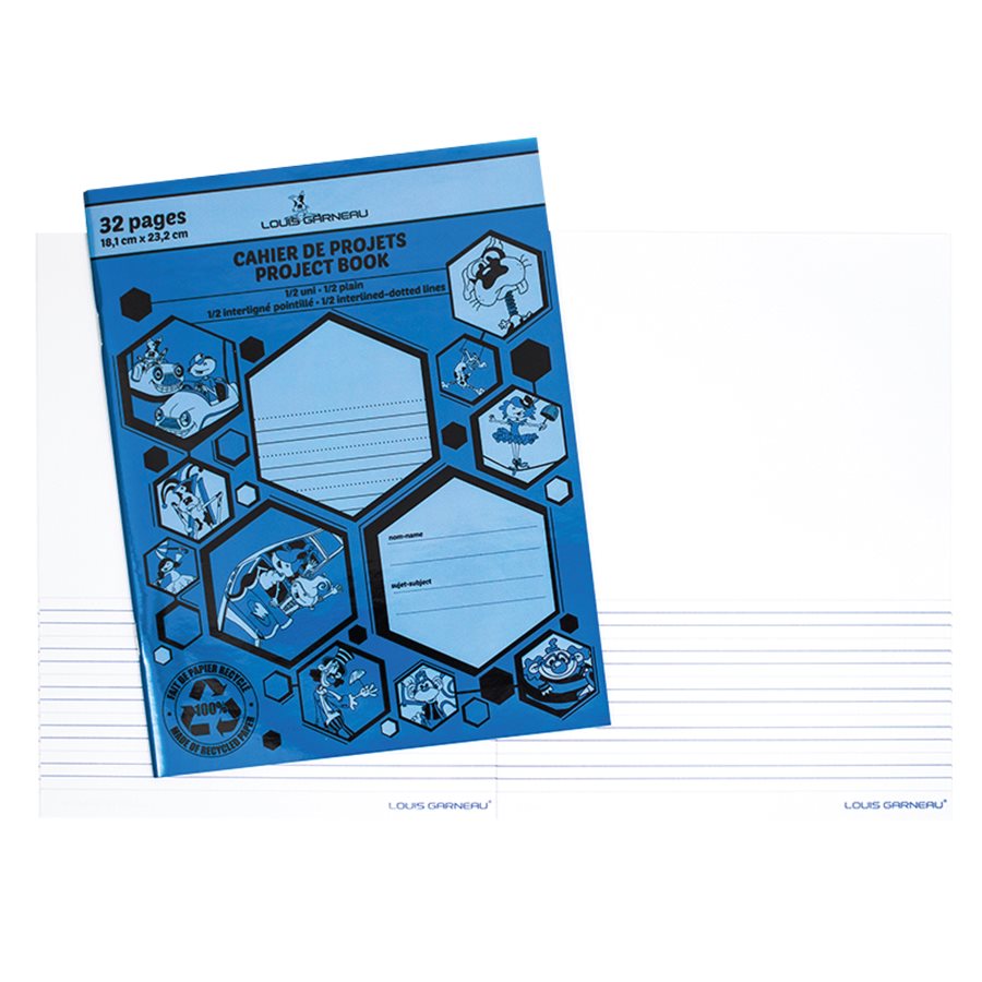 Louis Garneau® Project Writing Book, 9 x 7 in 32 pages,1/2 plian, 1/2 ...