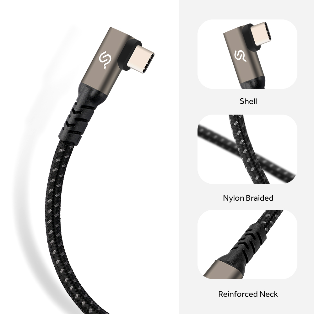Summit Series USB 3.1 Type C Male to Female Extension Cable 90° Right ...