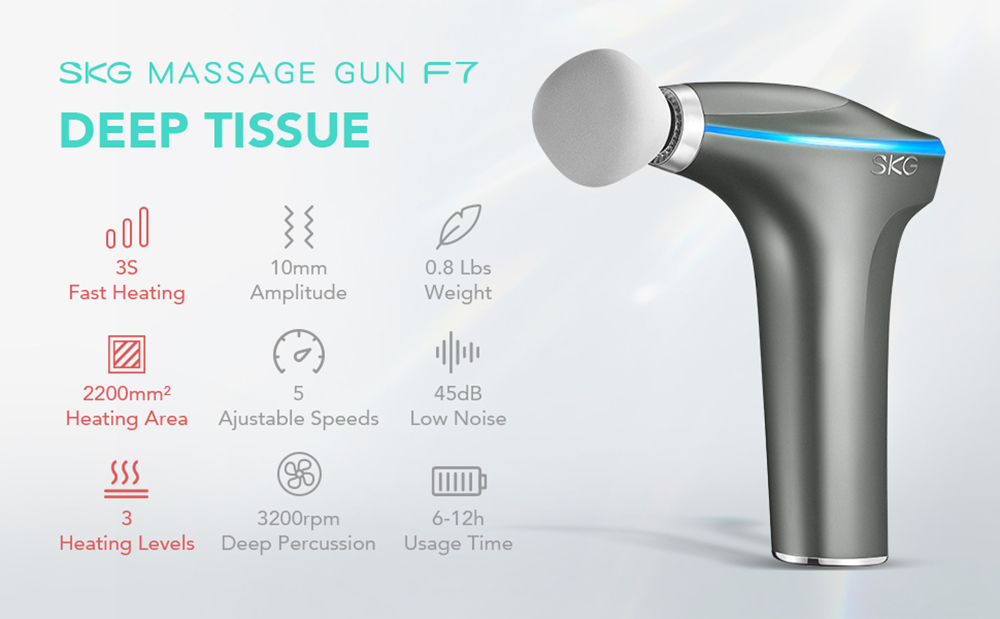 F7 Body Muscle Massage Gun with Heat for Athletes - SKG
