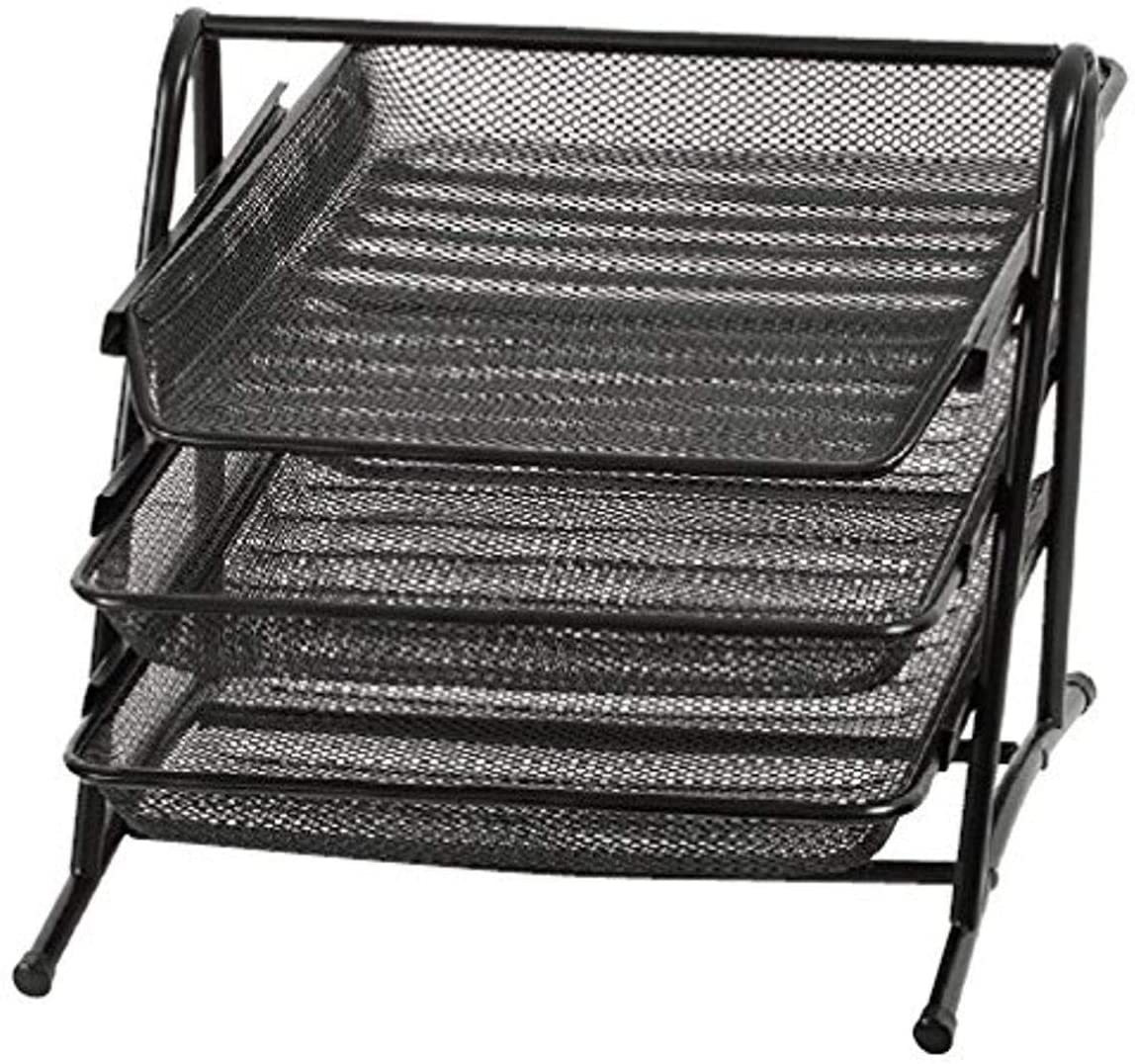 Merangue® 3-Tiered Document Tray,Black,Letter