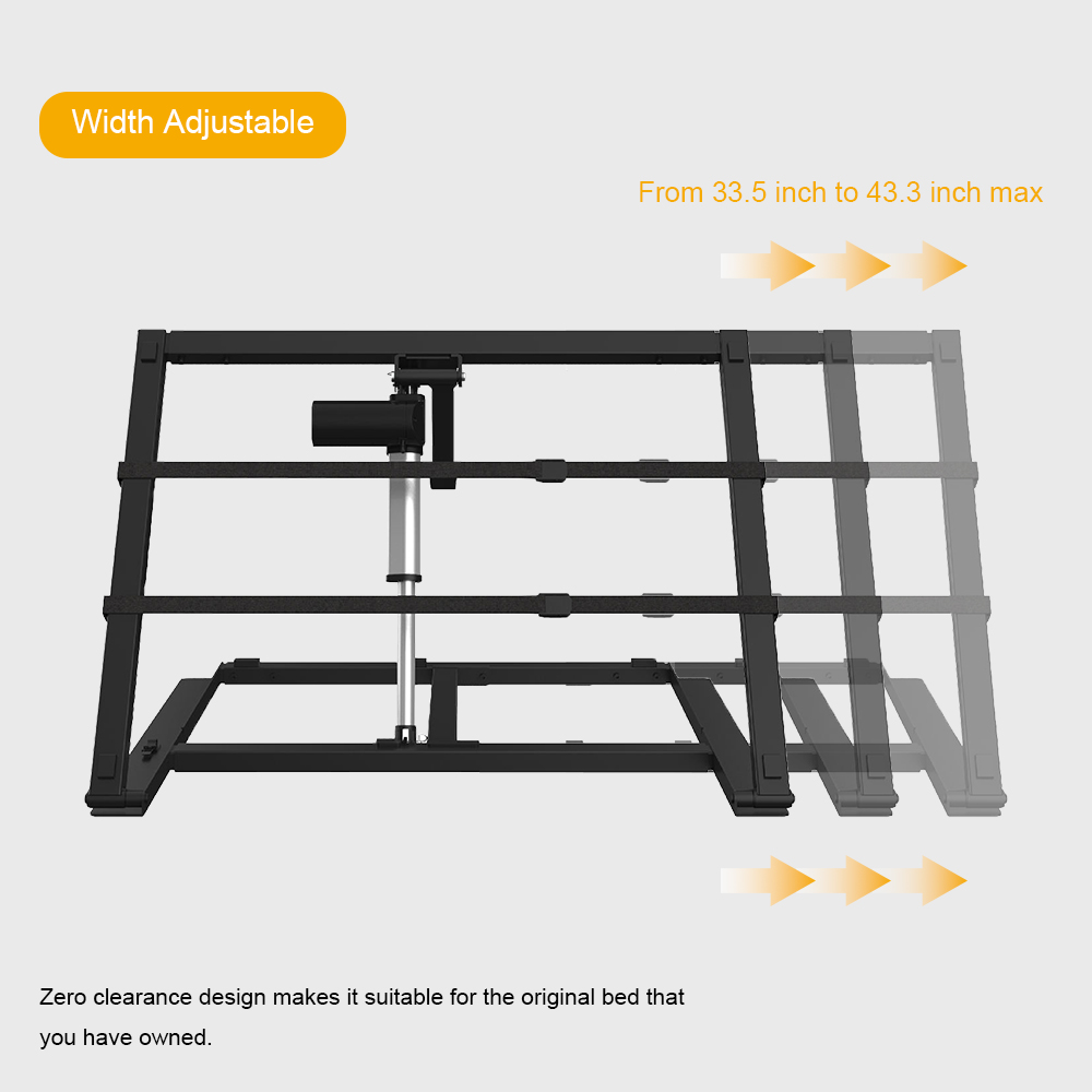 Head Up and Down Control Adjustable Width Electric Bed Recliner Frame ...