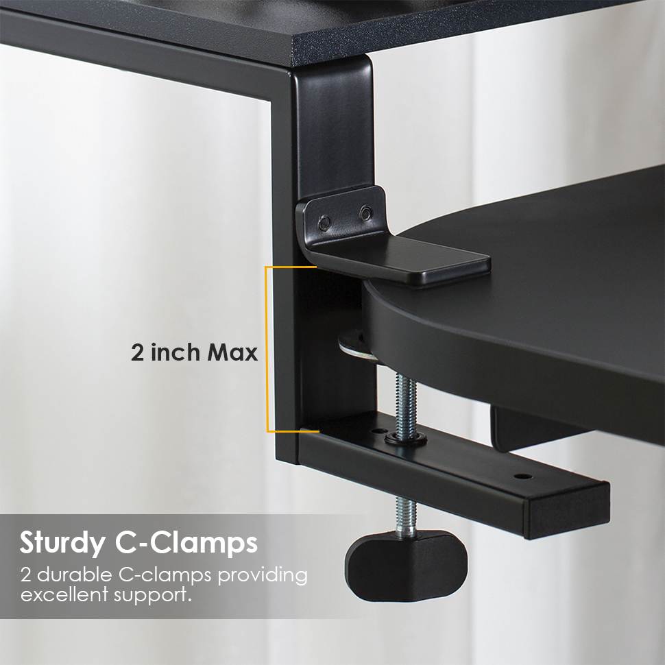 Ergonomic Desk Shelf Versatile Monitor Laptop Stand Riser with Clamp ...