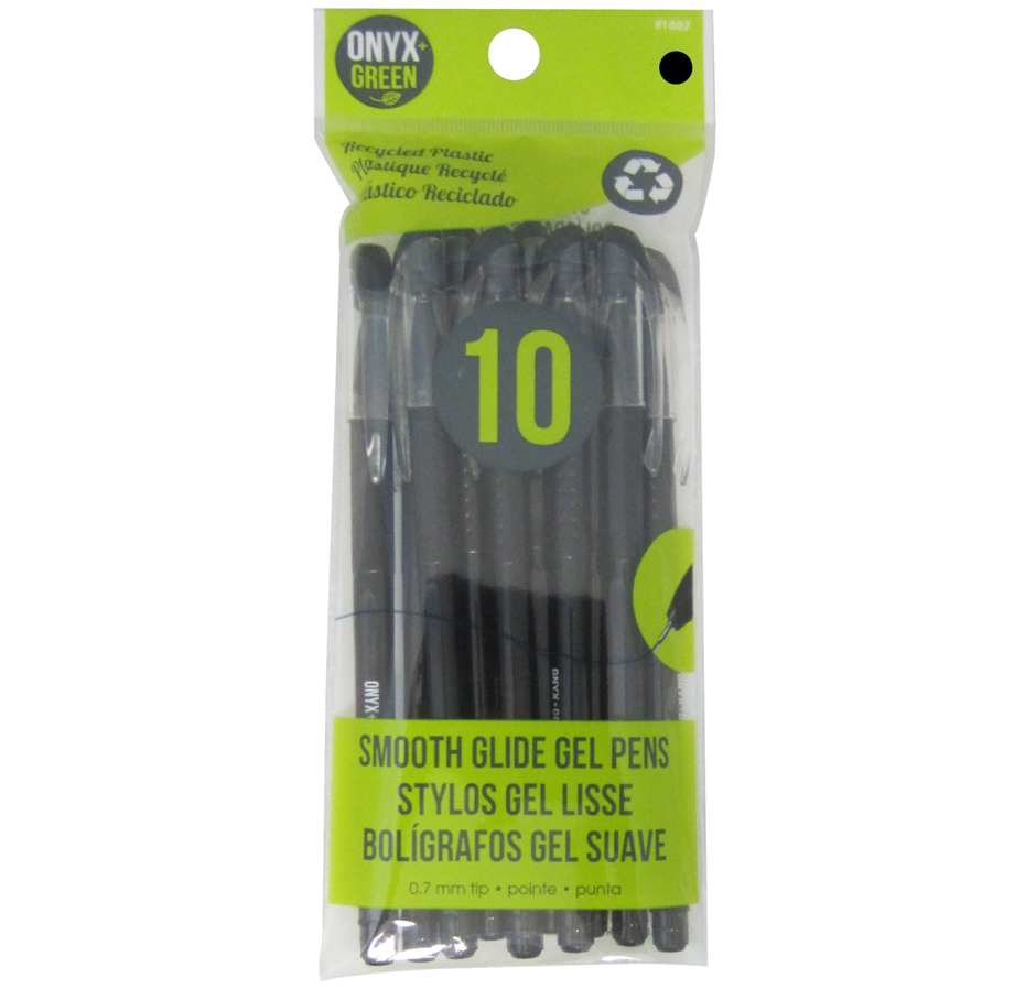 Onyx & Green® Eco-Friendly Hybrid Oil-Based Black Ink Gel Pens