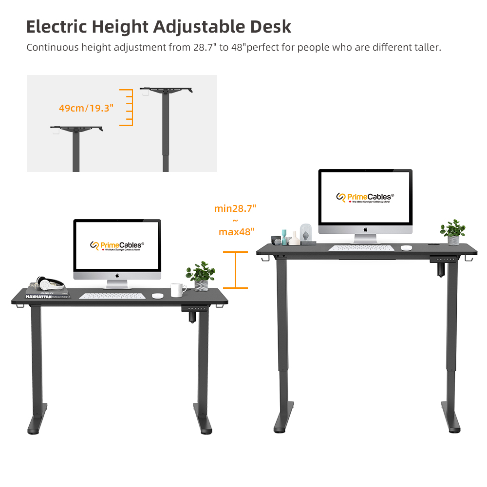 Electric Sit & Stand Adjustable Desk Frame with Tabletop Included ...