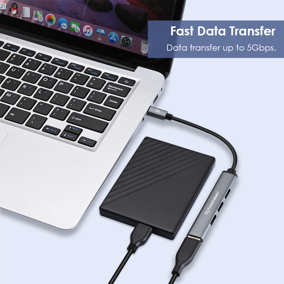 USB C to USB Hub Aluminum Type-C to 1 USB 3.0 + 3 USB 2.0 Hub Adapter ...