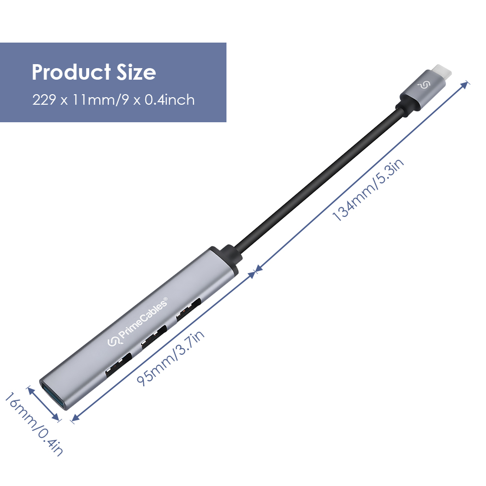 USB C to USB Hub Aluminum Type-C to 1 USB 3.0 + 3 USB 2.0 Hub Adapter ...