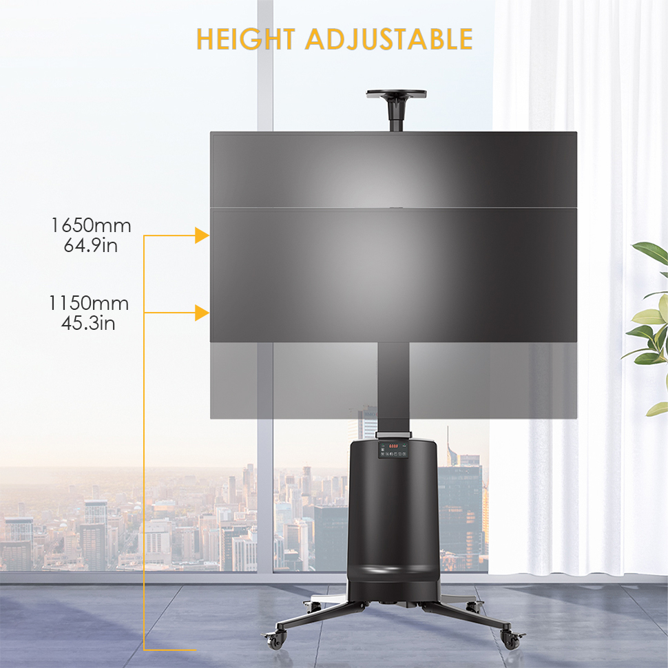 Support TV roulant très résistant pour écrans de 55"- 80" - North Bayou