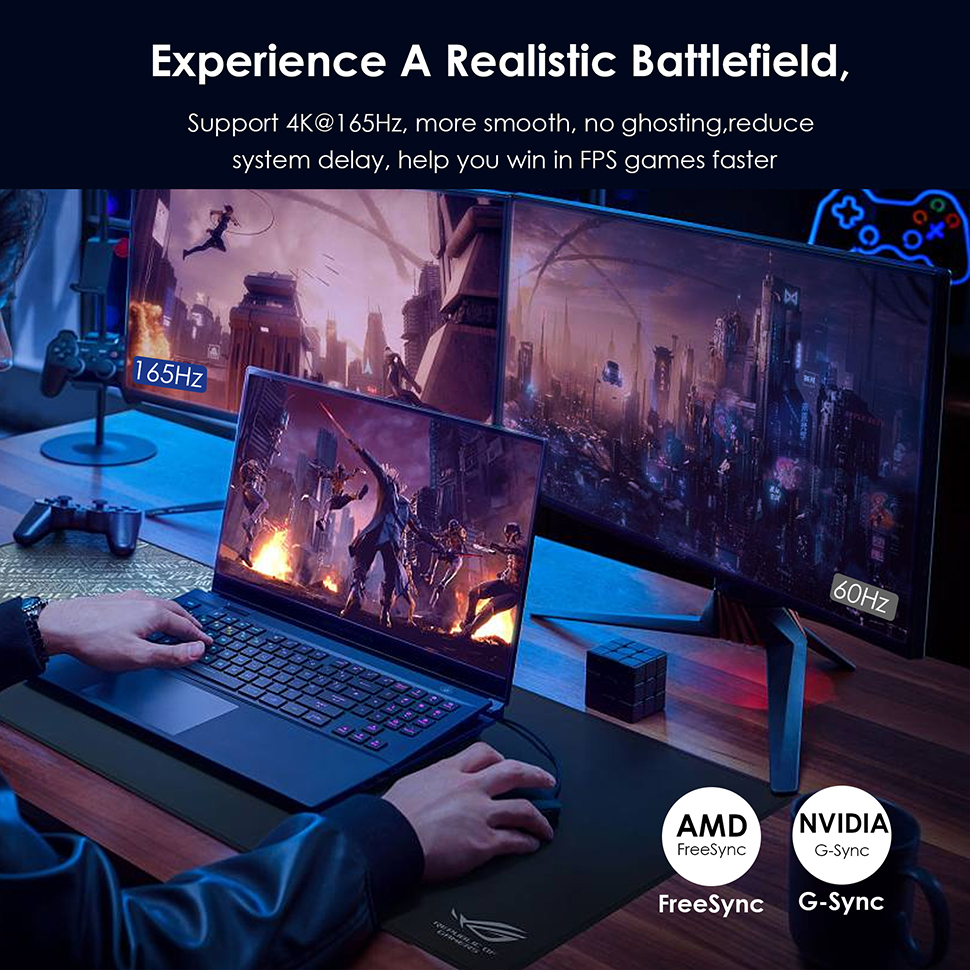 8K 60Hz DisplayPort 2.0 Cable with Bandwidth 80 Gbps for Gaming Monitor ...