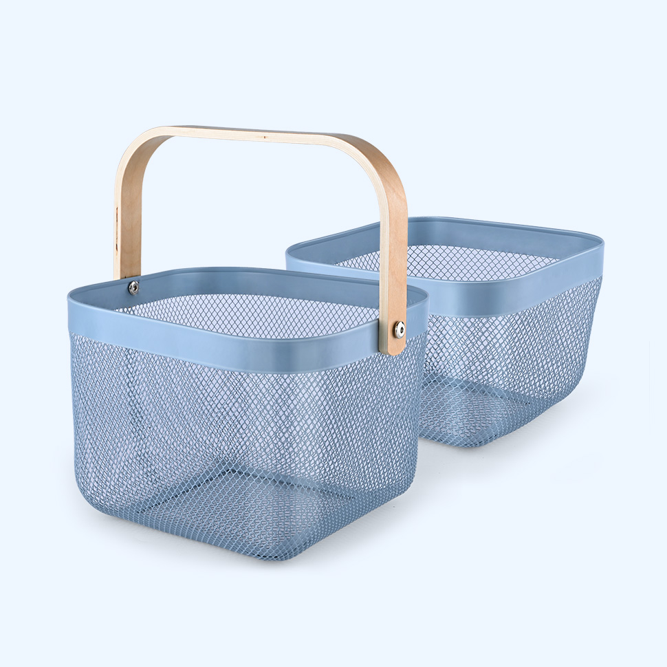 4 Pack Metal Mesh Storage Organizer Baskets - STORA