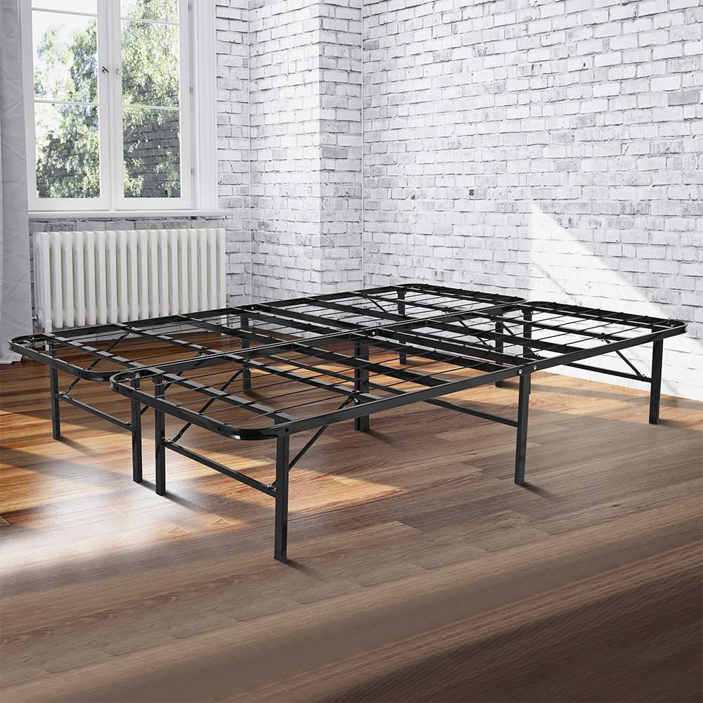14'' Metal Platform Bed Foldable Mattress Foundation Tool-Free Assembly ...