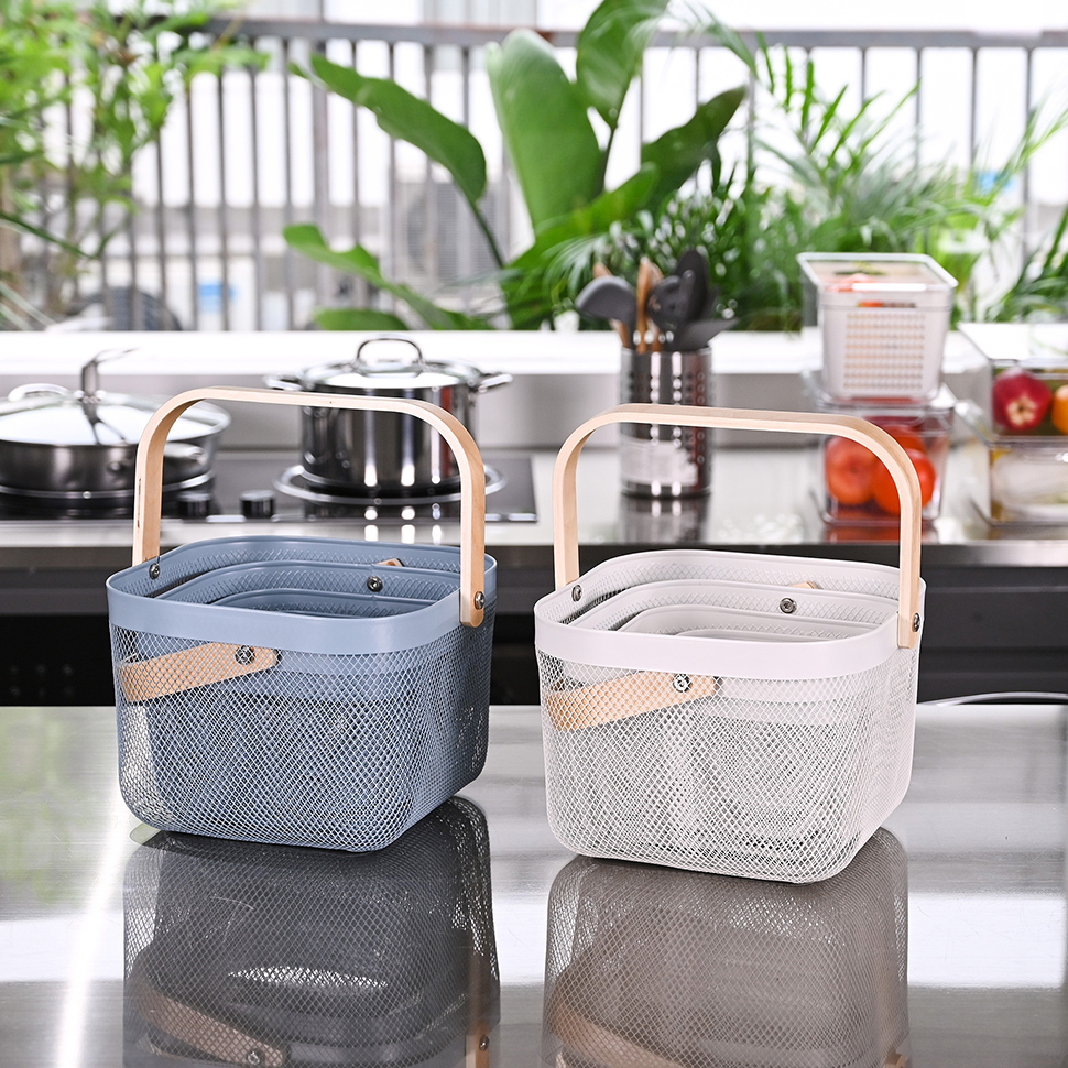 4 Pack Metal Mesh Storage Organizer Baskets - STORA