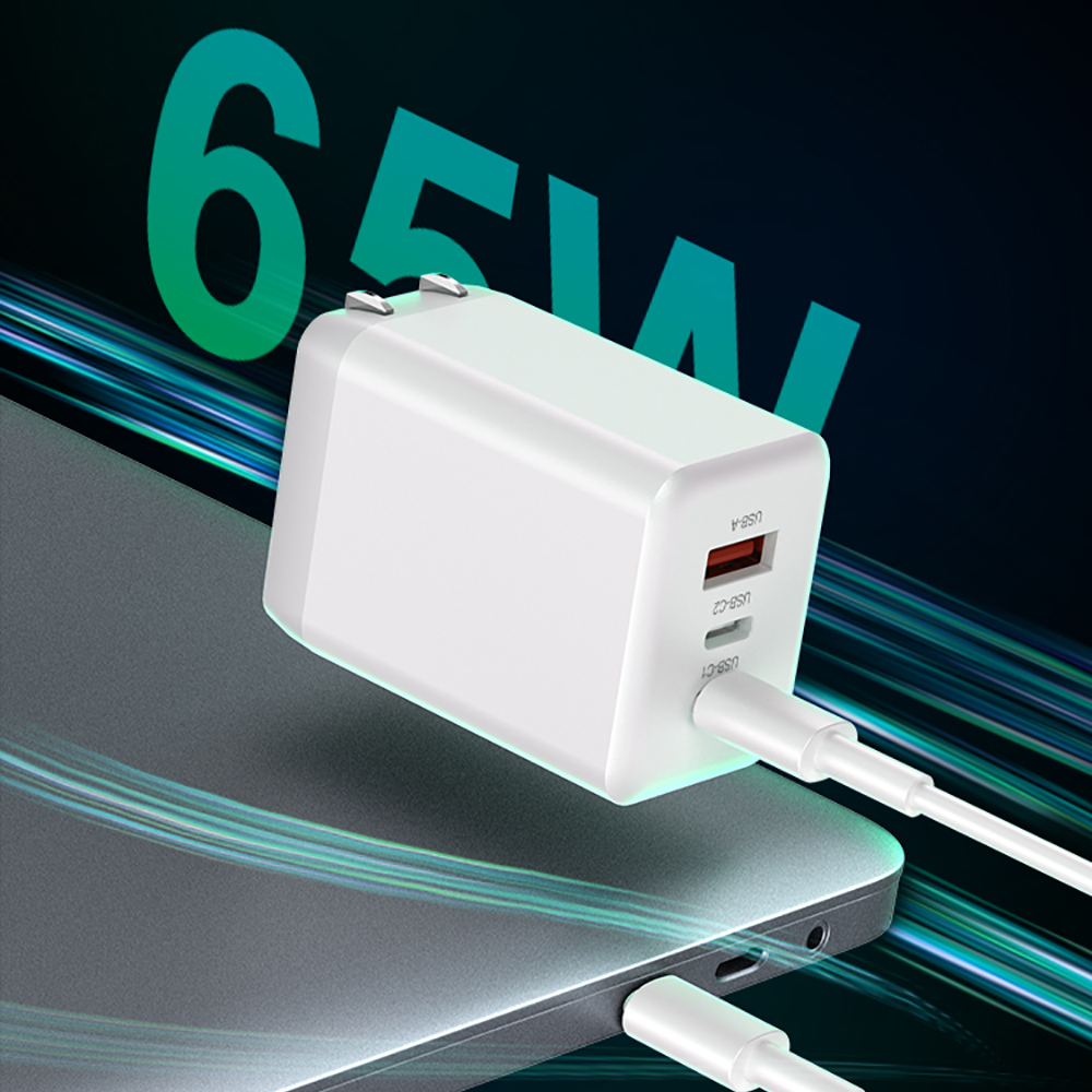 GaN Multi-Port 2 USB-C 1 USB-A PD Charger - PrimeCables®