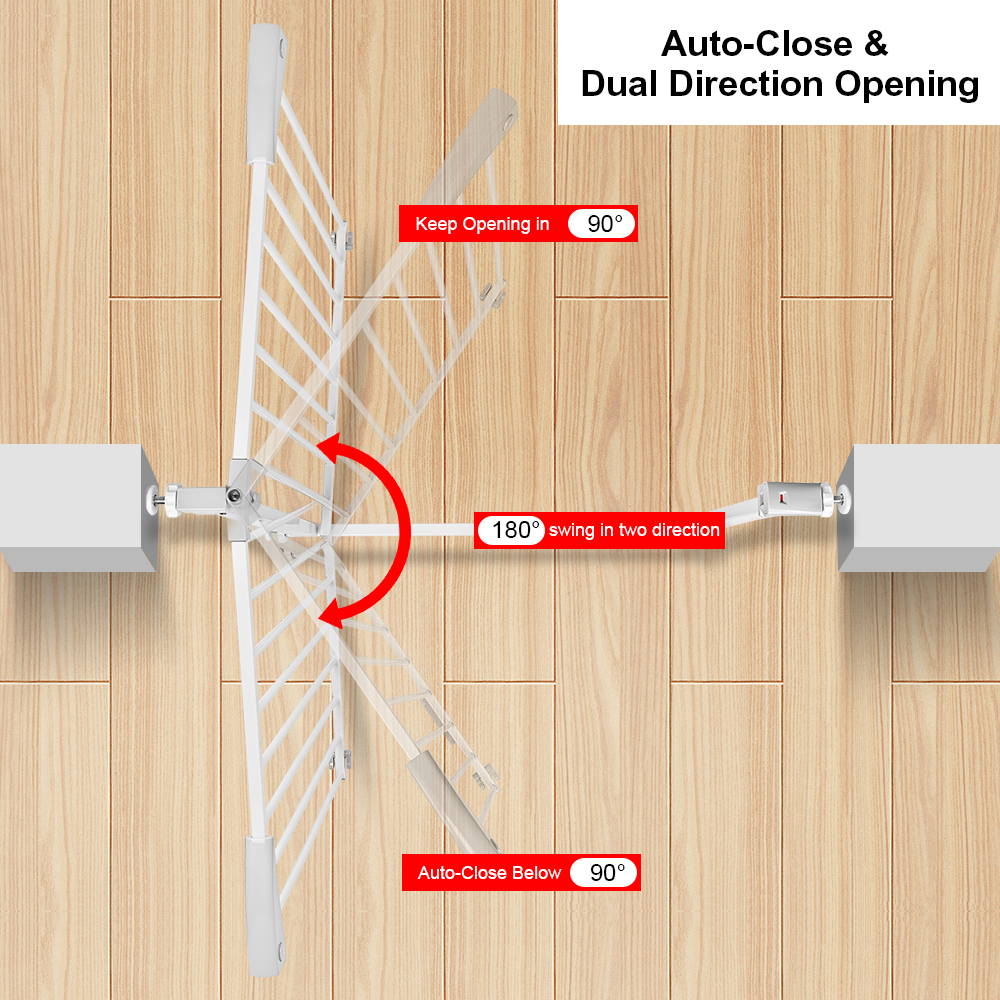 Safety Gate For Doorways And Stairways Pet Use Metal Material Easy Walk ...