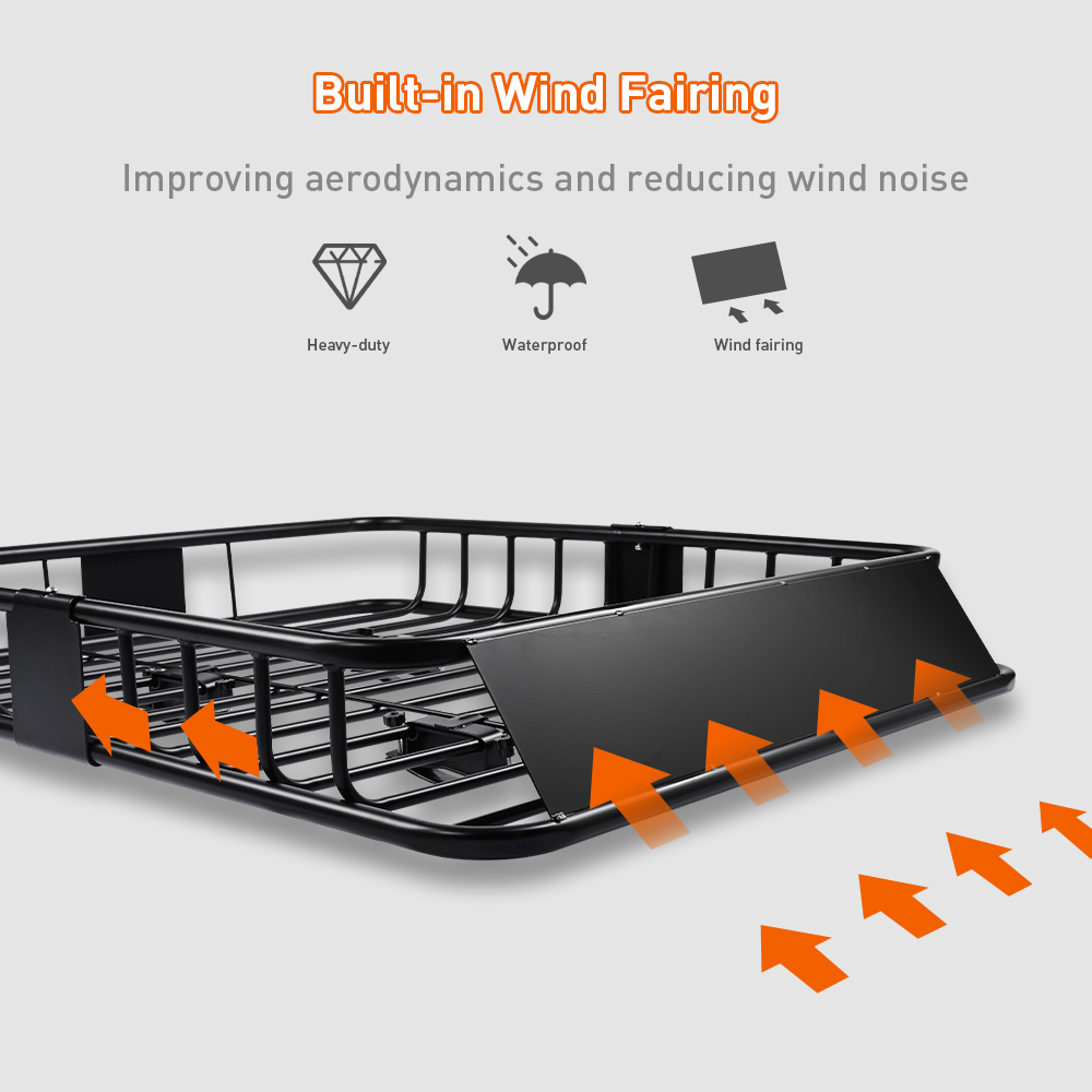 Powder Coating Steel Roof Car Cargo Rack Top Luggage Holder Basket ...