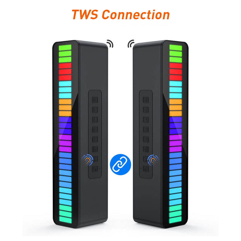 TWS Wireless Bluetooth Speaker with 6 Modes Rhythm Pickup Light ...