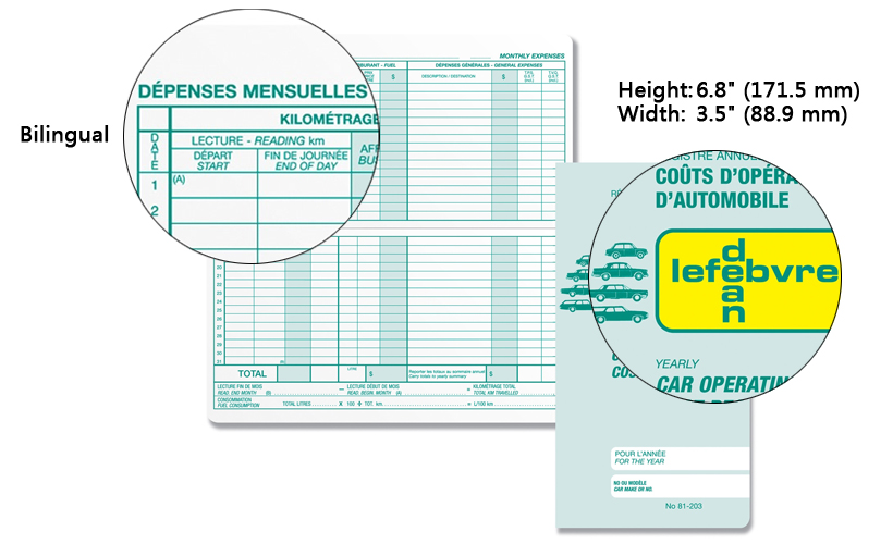 Dean & Fils Dean and Lefebvre Car Operating Cost Record 214379