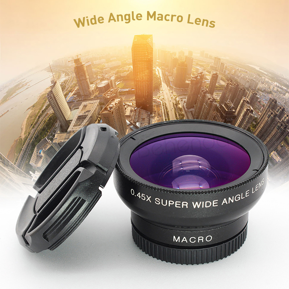 Phone Camera Lens with 15X Macro Lens and 0.45X Wide Angle Lens - PrimeCables®