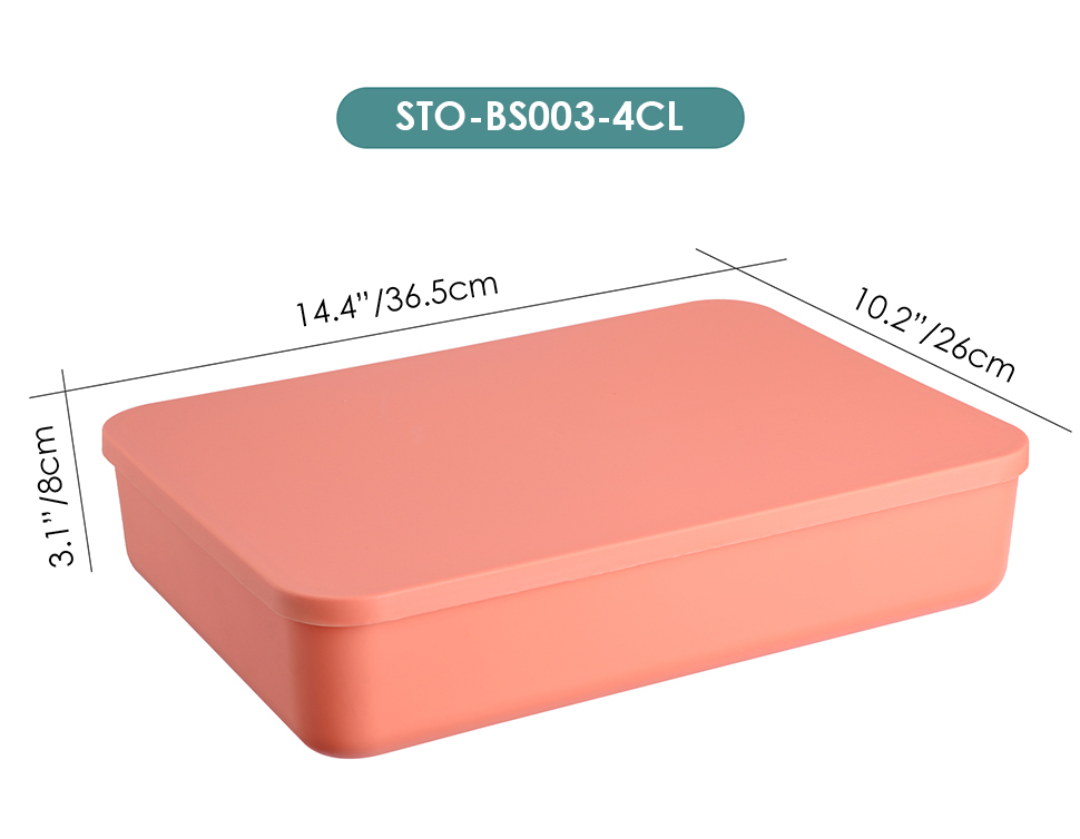 7.6L Plastic Storage Bins with Lid - 4 Packs - STORA™