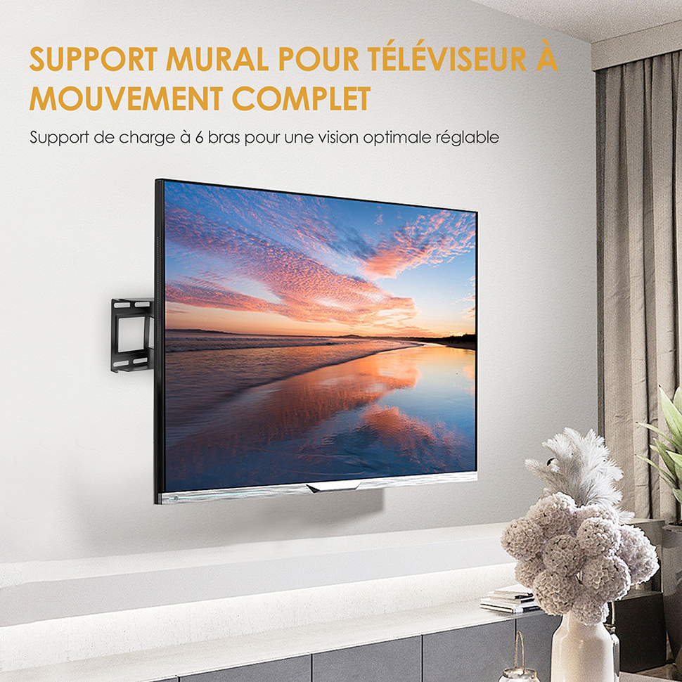 Support mural articulé pour téléviseur de 26 à 55 pouces, pouvant ...
