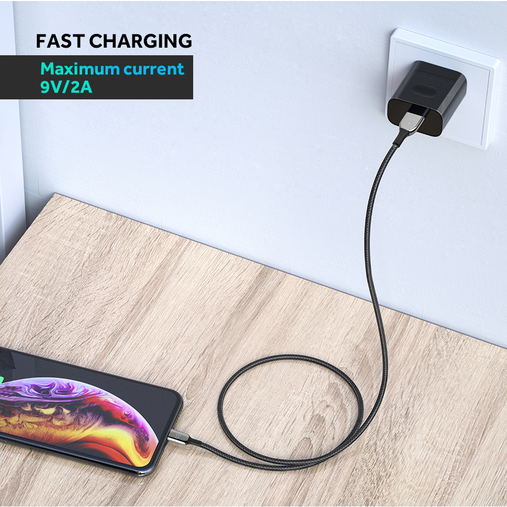 4FT USB-C to USB-A Cable - Fast Charge & Sync