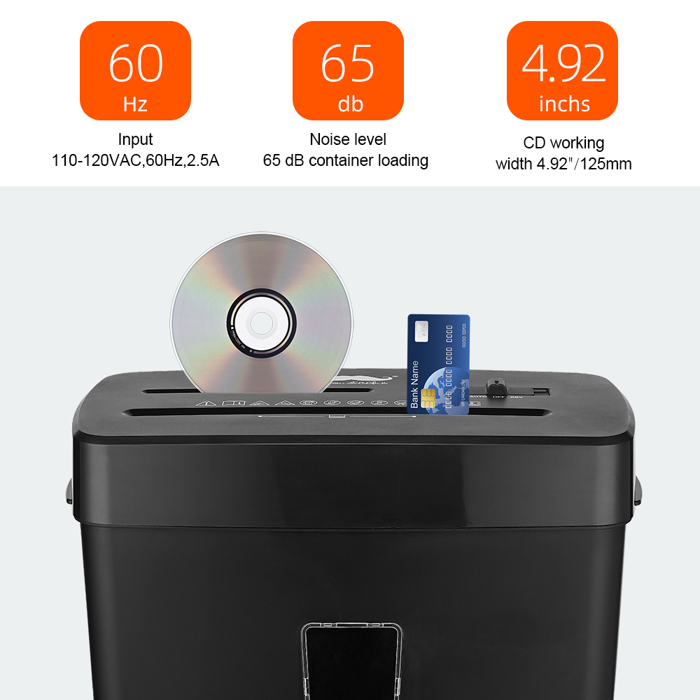 8-Sheet Paper And Credit Card Cross-Cut Shredder with 13L Bin - Moustache®