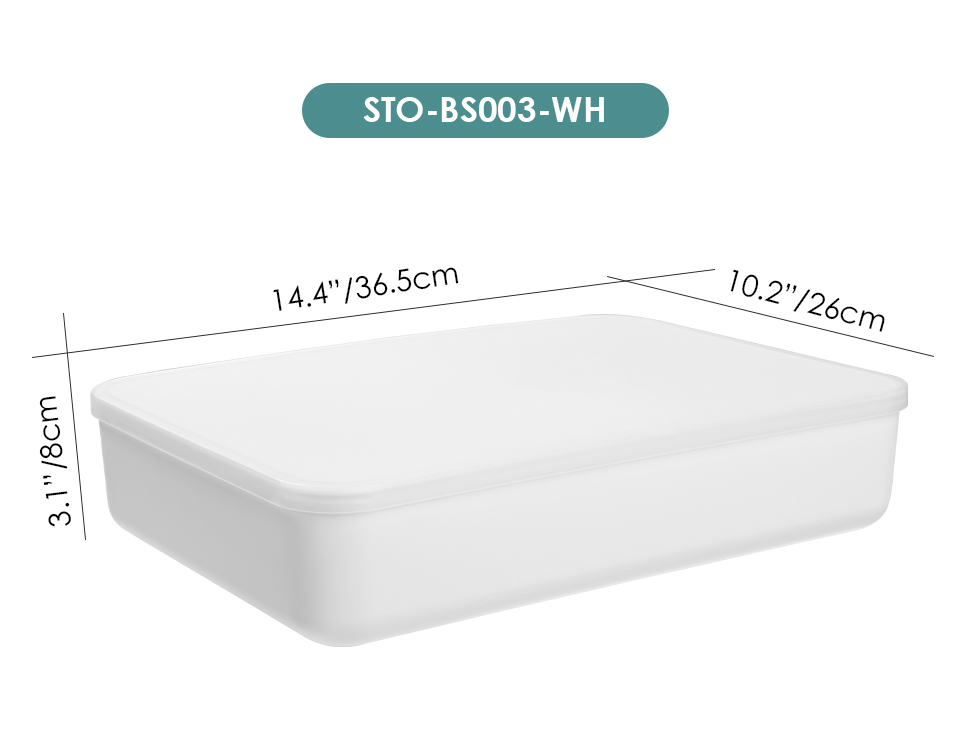 7.6L Plastic Storage Bins with Lid - 4 Packs - STORA™
