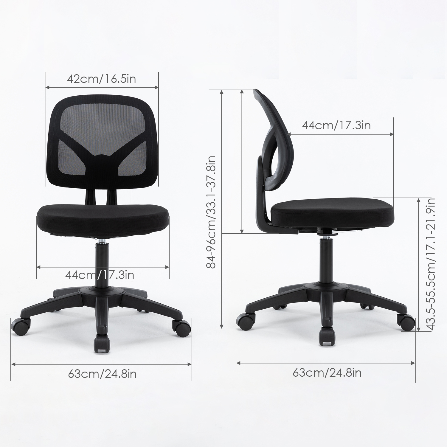 Moustache Chaise De Bureau Dordinateur à Dossier Bas Et à Hauteur Réglable