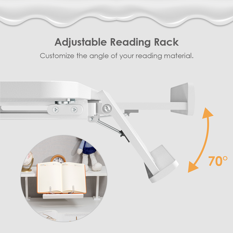 Clamp-On Desk Book Holder with Adjustable Reading Rack - PrimeCables®