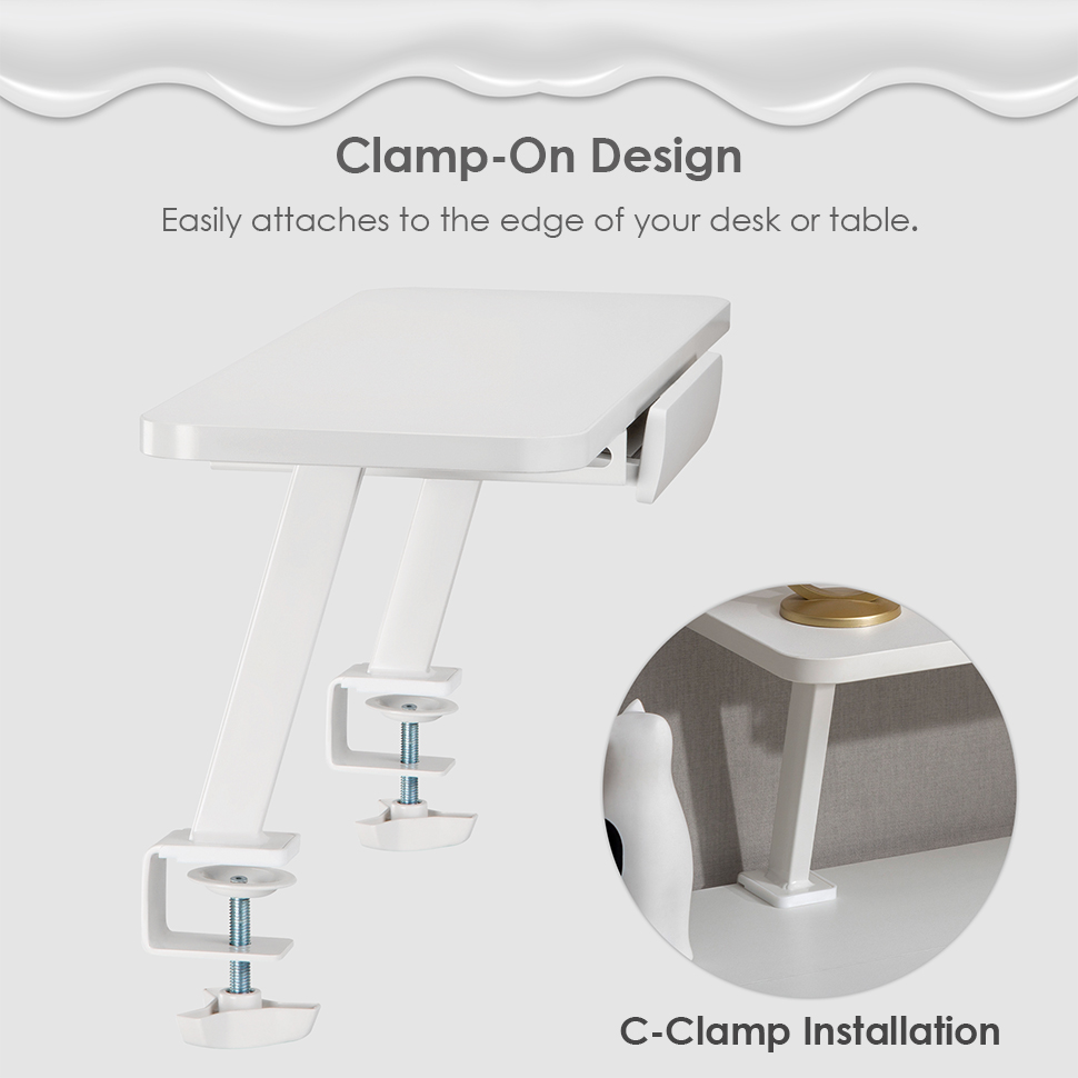Clamp-On Desk Book Holder with Adjustable Reading Rack - PrimeCables®