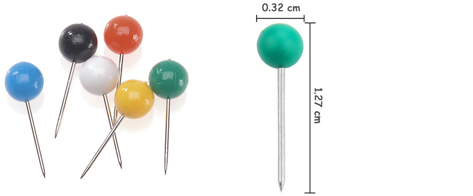 Westcott® Ball Map Pins 100 / Box