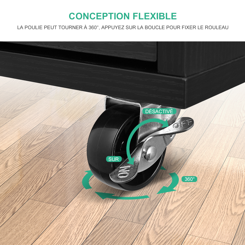 Classeur mobile à 5 tiroirs - Moustache