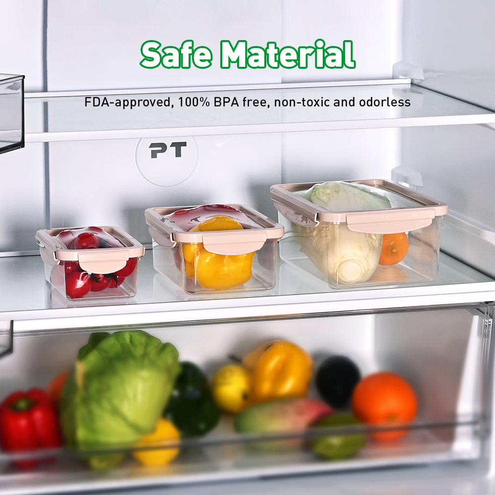 "Rectangle Food Container Set with Extensible Silicone Lid | ShopperPlus