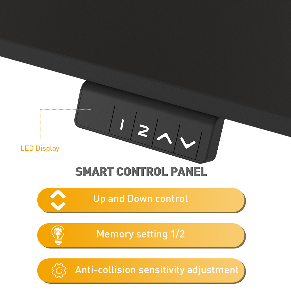 1.4 m All-In-One Sit-Stand Desk with Whole Piece Table Top and Memory ...