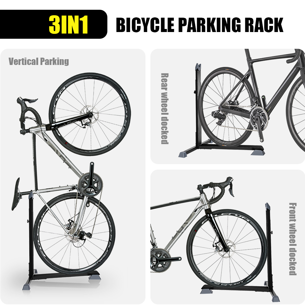 Upright Design Bicycle Stand Rack with Adjustable Height for Indoor ...