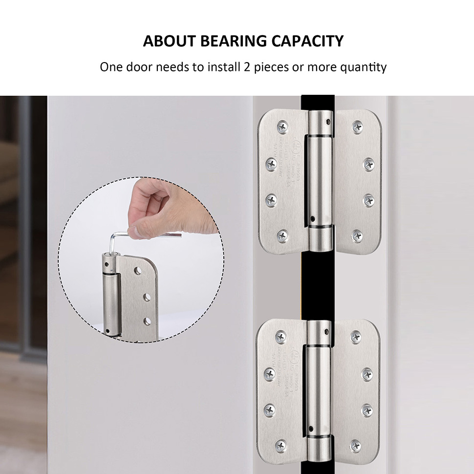 Heavy-Duty Self-Closing Door Spring Hinges for Interior and Exterior ...