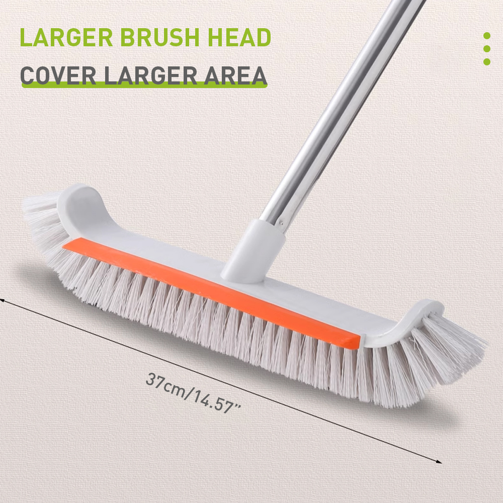 Grout Brush with Adjustable Handle, Shower Tile Floor Scrubber for ...