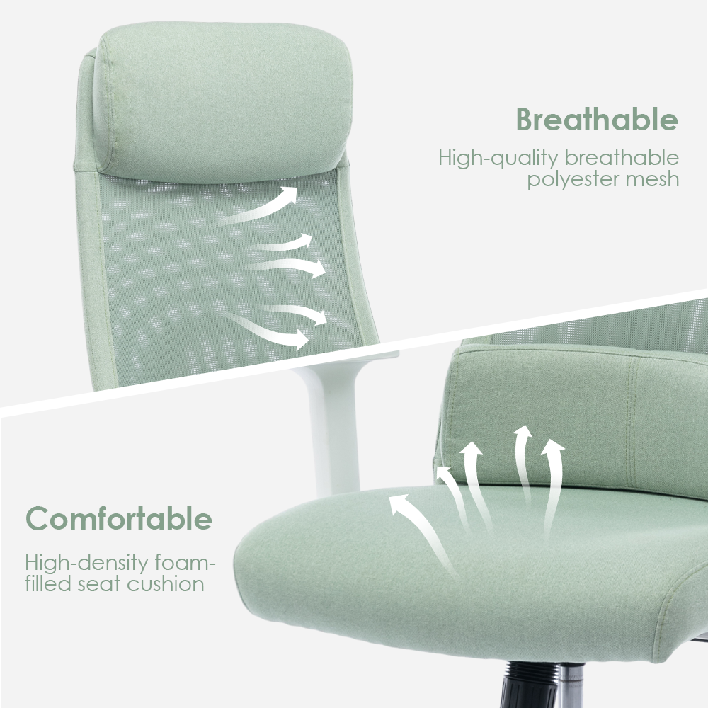 Ergonomic Computer Chair with Headrest & Lumbar Support Pillow