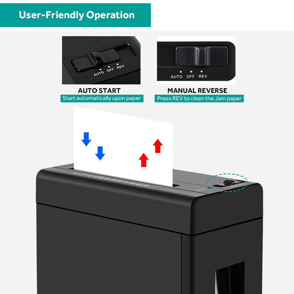 Moustache High-Security Super Micro-Cut Shredder, 6 Sheets