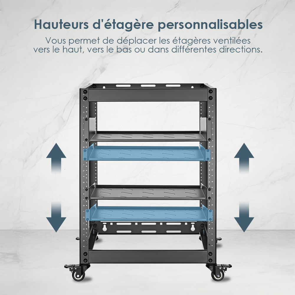 Rack de serveur de capacité 15U/12U avec roues pour équipement réseau ...