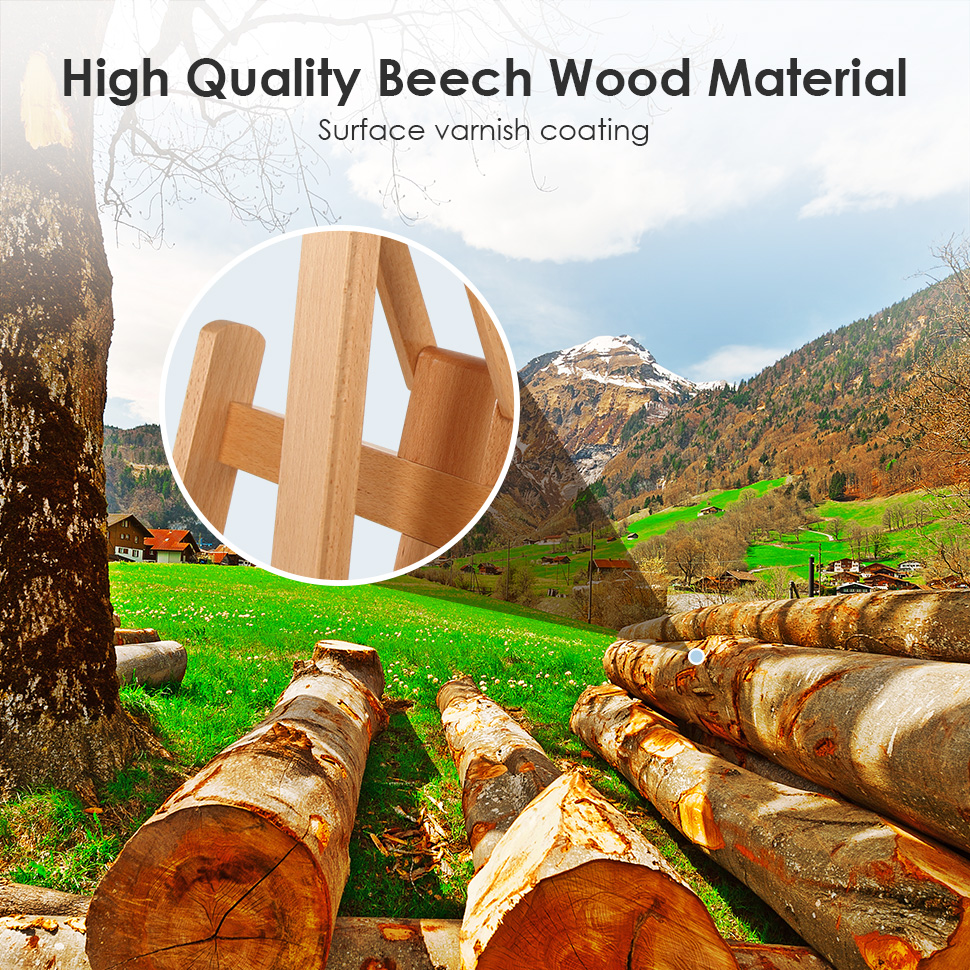 Beechwood Versatile H-Frame Studio Easels with Drawer