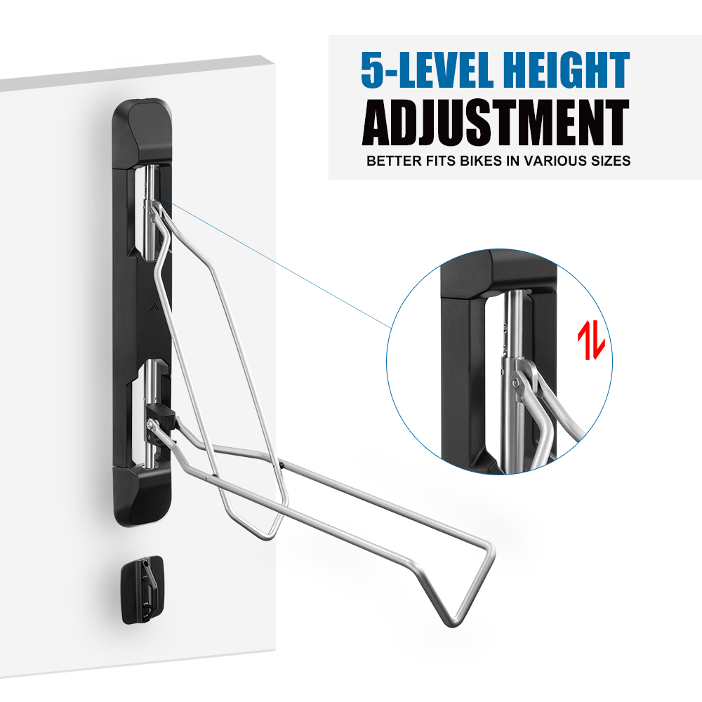 Wall Mounted Heavy Duty Foldable Bike Storage Rack, 180° Swivel for ...