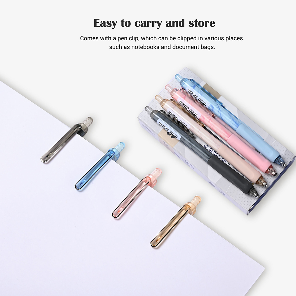 SilentPro Vibrant Smooth Writing Gel Ink Pens, Medium Point 0.5mm, 4 ...