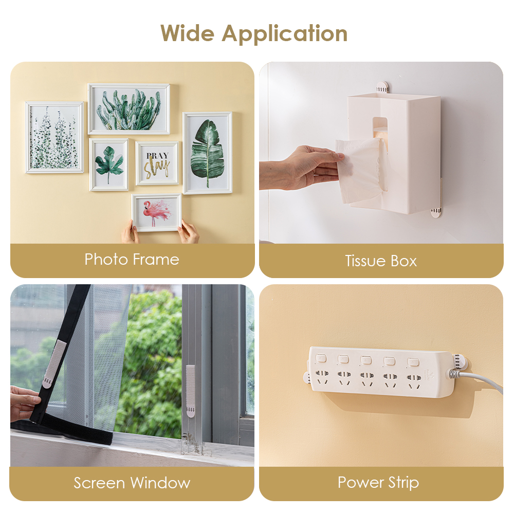 Adhesive Strips for Damage-Free Picture Hanging - 12-Pack