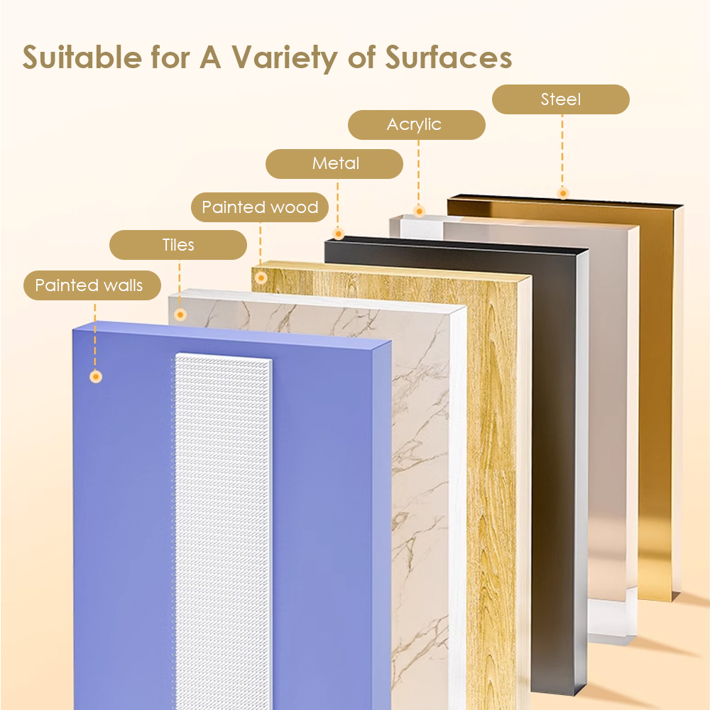 Adhesive Strips for Damage-Free Picture Hanging - 12-Pack