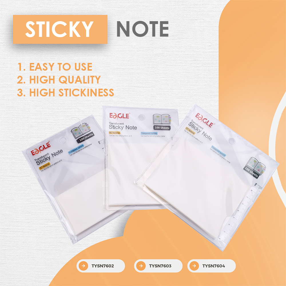 Translucent Color Notes, 3x2in, 100 Pack