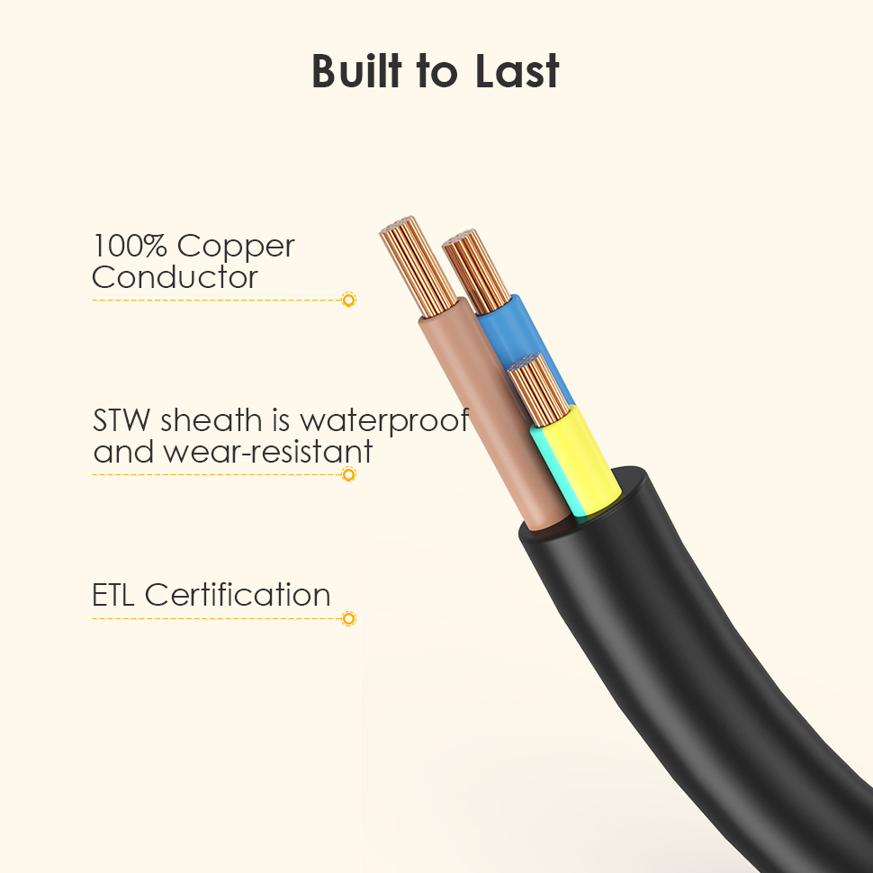 Heavy Duty RV Electrical Power Adapter with Grip Handle STW 10/3 2FT ...