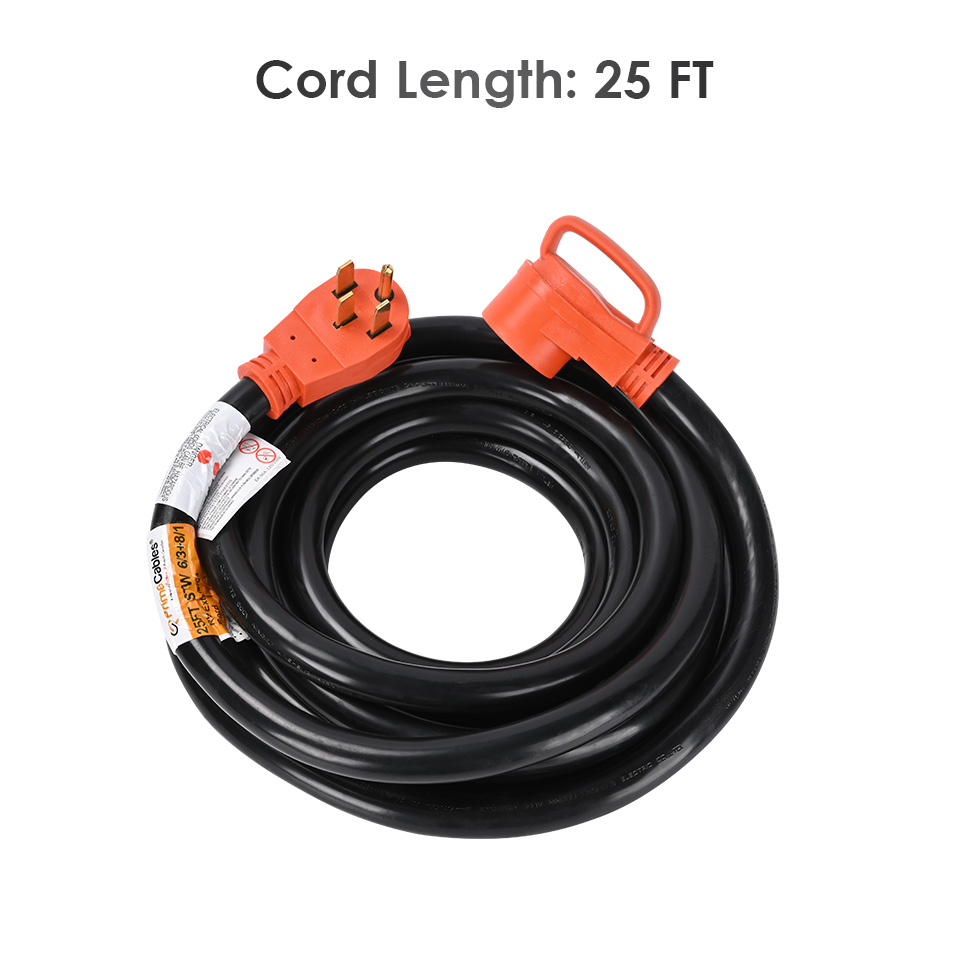 25FT 50-Amp Heavy Duty RV Extension Cord with Grip Handle